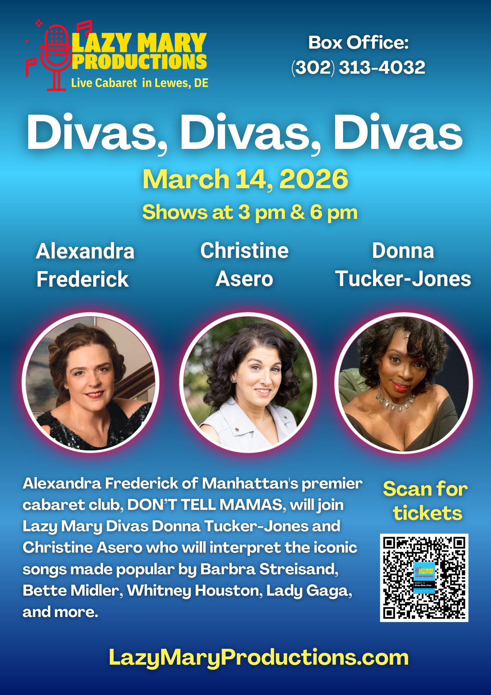 Join Us for Divas, Divas, Divas - Lazy Mary Productions